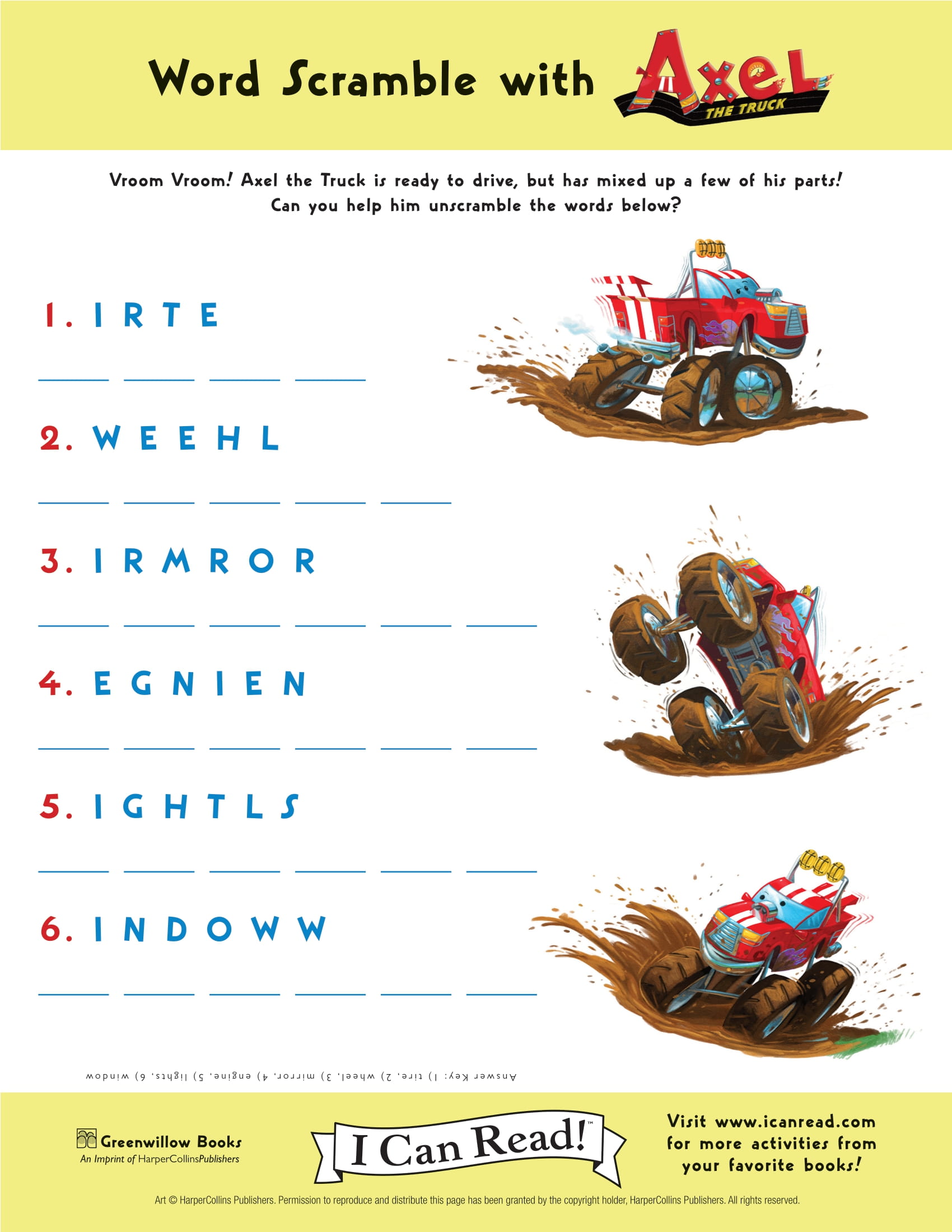 Word Scramble with Axel – icanread